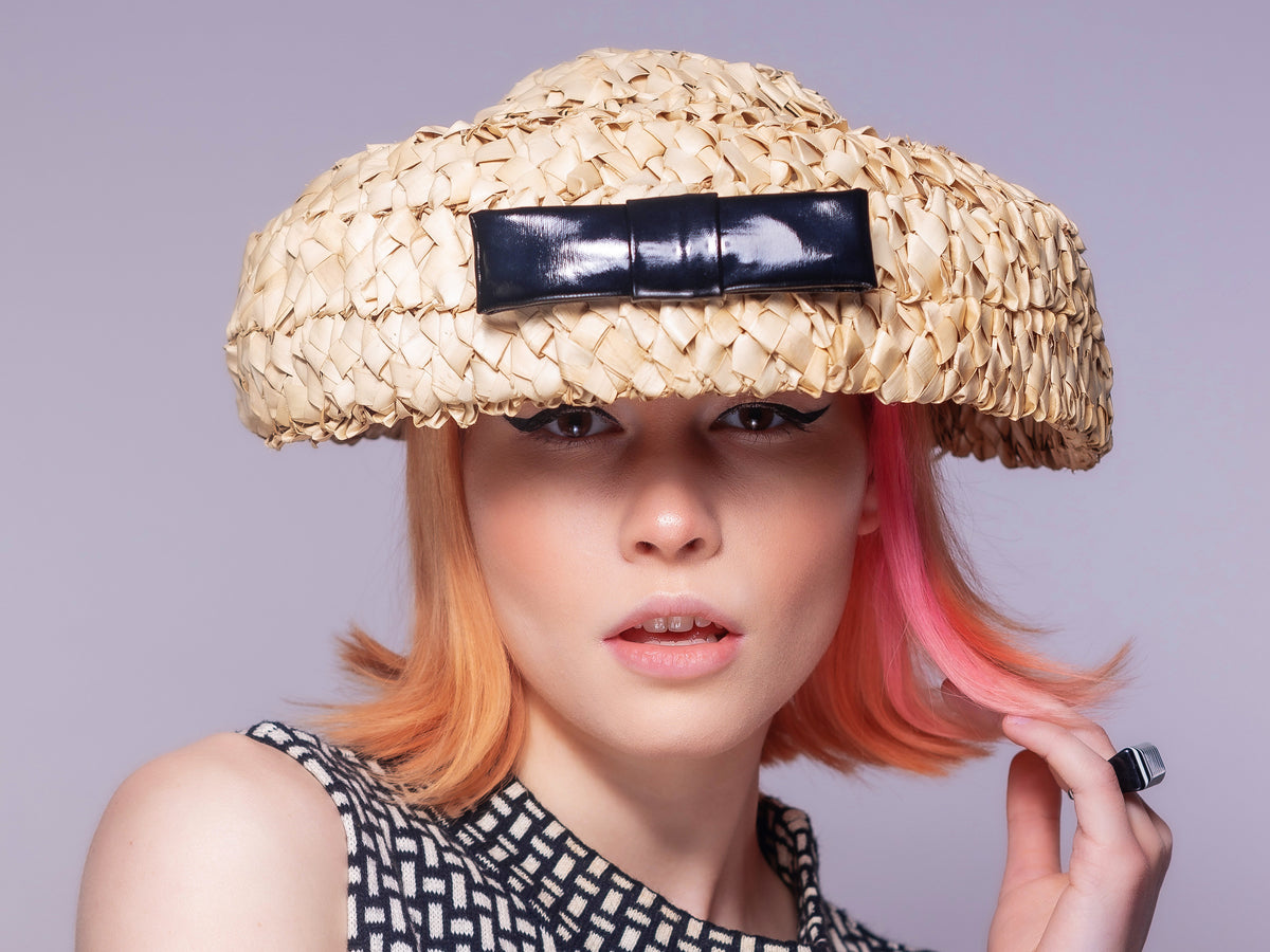 Textured Straw 'Dior' Style Hat – Elliotts Millinery